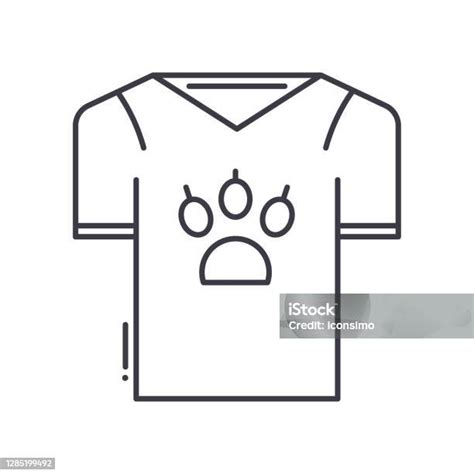 T 셔츠 디자인 아이콘 선형 절연 일러스트레이션 얇은 선 벡터 웹 디자인 사인 흰색 배경에 편집 가능한 스트로크가 있는 개요