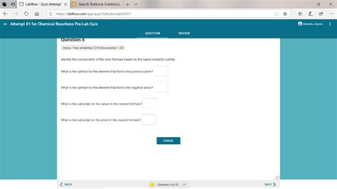 Solved Labflow Quiz Attempt X C Search Textbook Solutions X Chegg Com