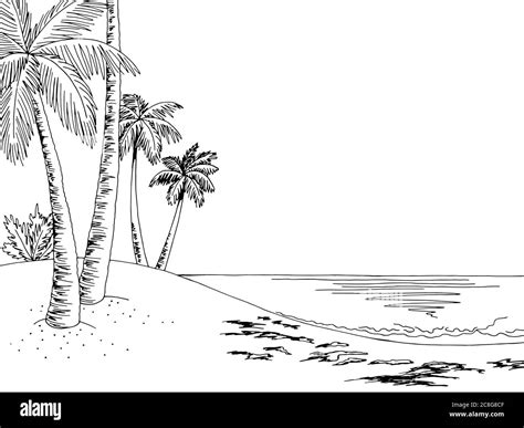 Beach Themed Clip Art Black And White Beach Cartoon In Black And White