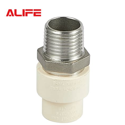 Alife ASTM2846 Standard 3 4 In CPVC Pipe Fitting Nipple Male Adapter For Potable Water System