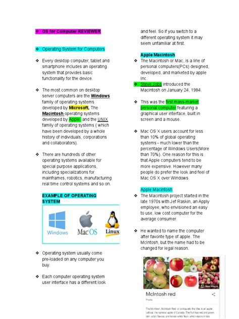 8 operating system pdf operating system linux distribution