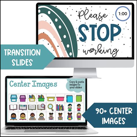 Boho Reading And Math Center Rotation Chart Slides With Visual Countdown Timers State Of The