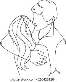 Man Woman Line Art Sexy Couple Stock Vector Royalty Free 2104281284 Shutterstock