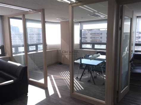 우드 유리 칸막이 래핑칸막이 오케이칸막이