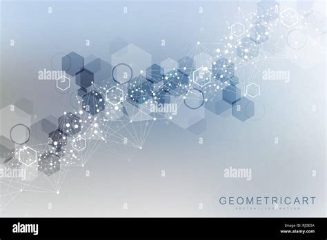 Geometric Abstract Background With Connected Line And Dots Structure