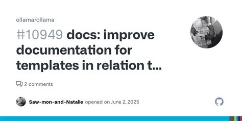 Docs Improve Documentation For Templates In Relation To Tools · Issue