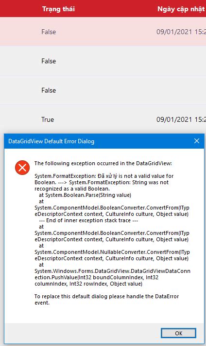 winforms how to replace value boolean of cell in datagridview to a