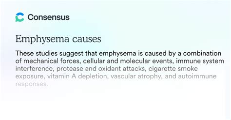 Emphysema Causes Consensus Academic Search Engine