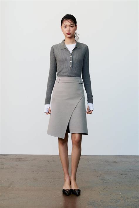 자라 버클 미디 스커트 위시버킷