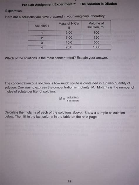 Solved Pre Lab Assignment Experiment The Solution Is Chegg Com