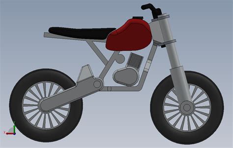 摩托车3d模型solidworks 2018模型图纸下载 懒石网