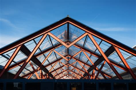 金属建筑的梁柱高清图片下载 正版图片600682810 摄图网