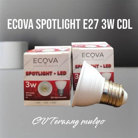 Jual Lampu Led Spotlight E Watt Cool Daylight Putih K Ecova Shopee Indonesia