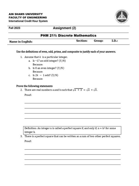 Assignment Pdf Mathematical Proof Numbers