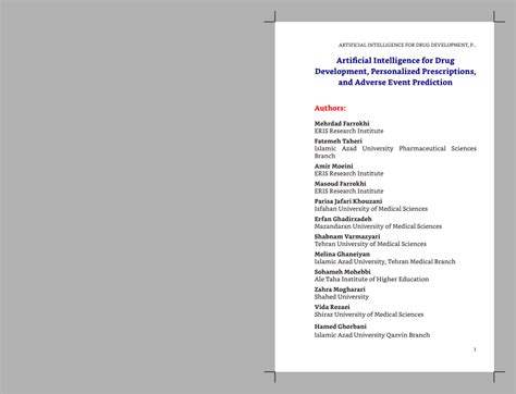 Pdf Artificial Intelligence For Drug Development Personalized