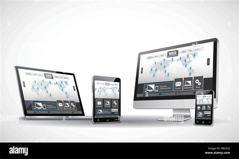 Multiple Devices And Website Stock Vector Image And Art Alamy