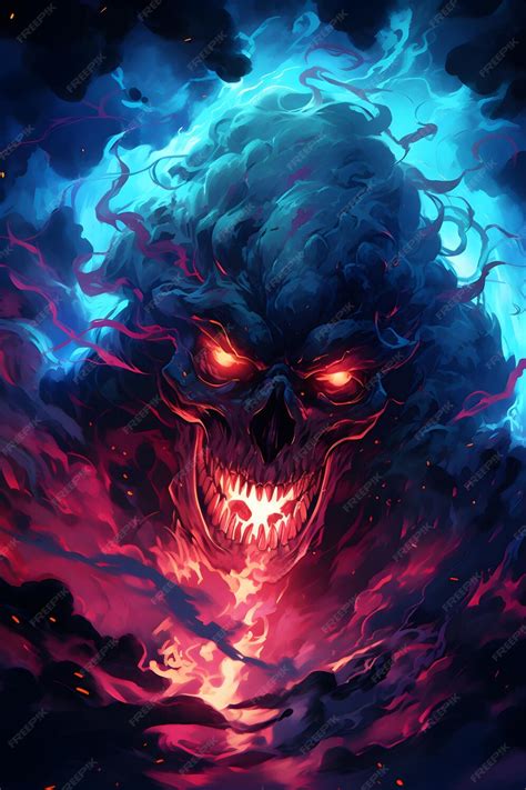 Premium Ai Image Skull Explosions