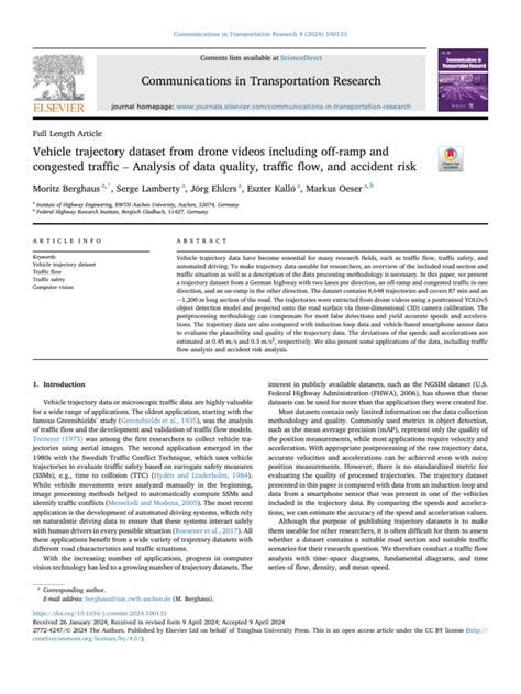 Vehicle Trajectory Dataset Pdf Traffic Video