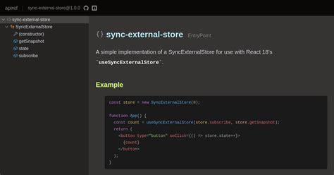 Github Dtinthsync External Store A Simple Implementation Of A