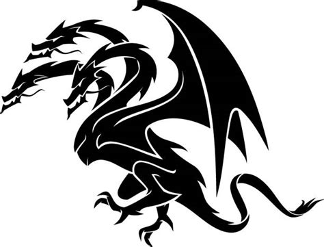 10 Three Headed Dragon Tattoo Pics Stock Illustrations Royalty Free