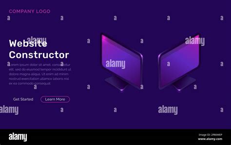 Website Constructor Isometric Concept Vector Illustration Software