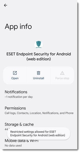 [kb8366] Accessibility Restriction On Android 13 And Later For Eset Mobile Apps Installed From