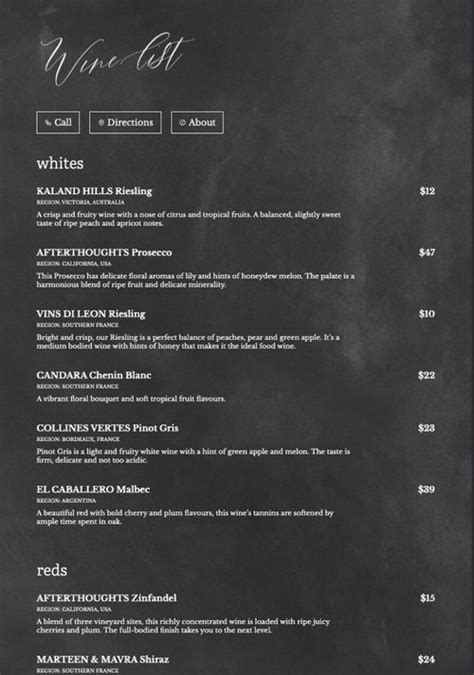 Free Simple Menu Template Menuzen