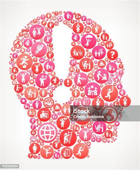 주의 머리 여자 여자 전원 아이콘 벡터 배경 걷기에 대한 스톡 벡터 아트 및 기타 이미지 걷기 교육 그라데이션 Istock