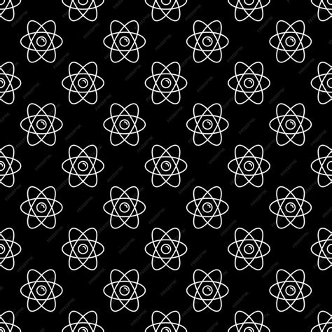 Premium Vector Chemistry Atom Vector Dark Line Seamless Background