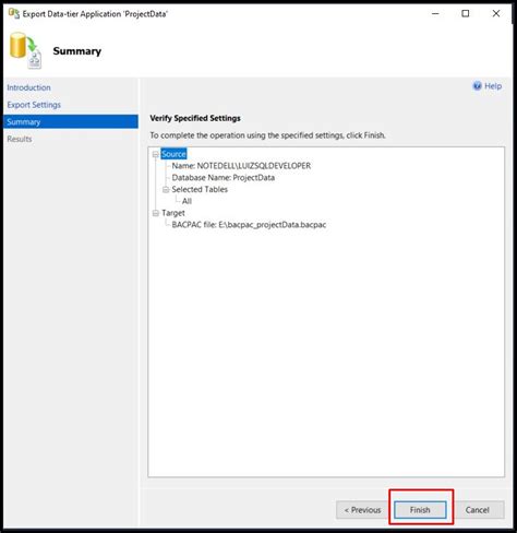 Azure Sql Database Migração Com Ssms Export Data Tier Application Consulta Bd