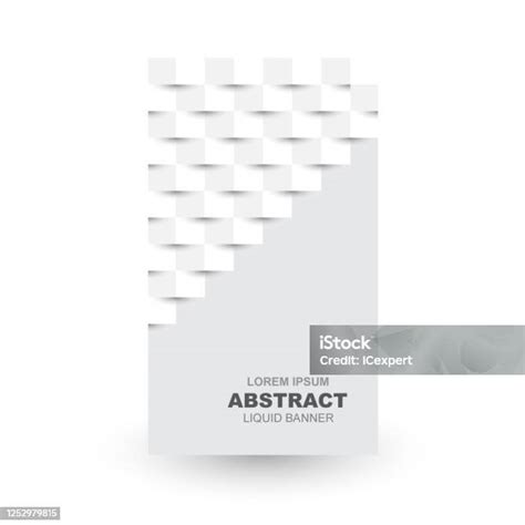 텍스트 공간이 있는 3d 흰색 벽 배너 디자인 템플릿입니다 벡터 일러스트레이션 0명에 대한 스톡 벡터 아트 및 기타 이미지 0명 3차원 형태 개념 Istock