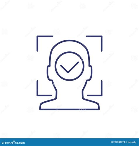 Biometric Face Identification Vector Human Face With Polygons And