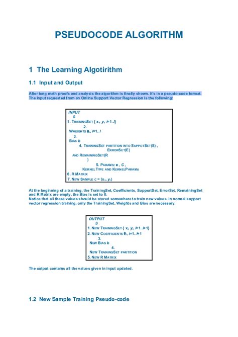Doc Pseudocode Algorithm