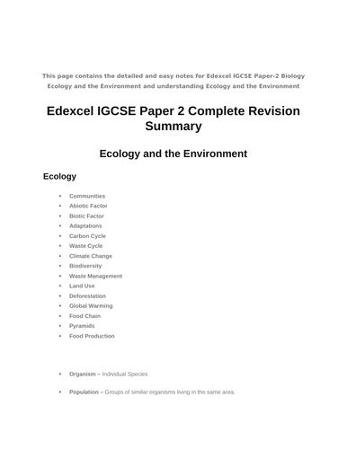 Igcse Edexcel Biology Reproduction And Inheritance Complete Revision Summary Teaching Resources