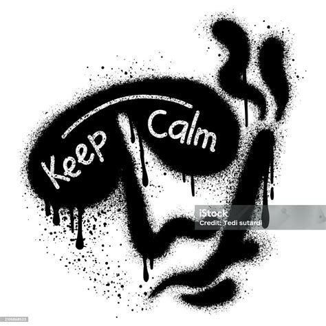 스프레이 페인트 낙서 얼굴은 차분한 따옴표와 함께 흰색 배경에 고립 된 안경을 착용하고 있습니다 벡터 일러스트 레이 션입니다 0명에 대한 스톡 벡터 아트 및 기타 이미지