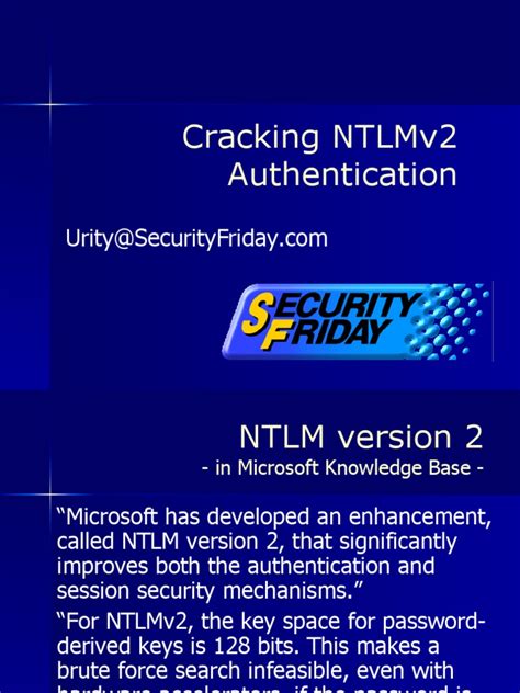 Cracking Ntlmv2 Authentication Pdf Internet Architecture Computer Access Control