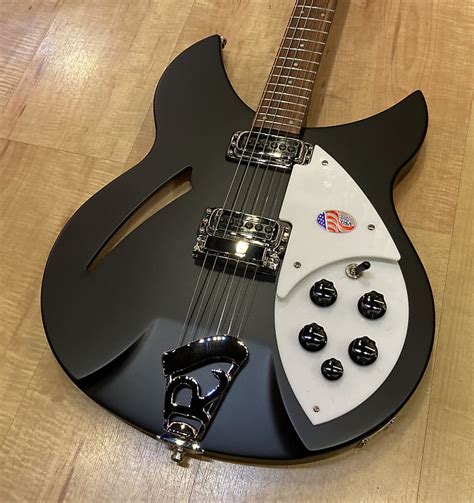 Rickenbacker 330 Matte Black 6 String 24 Fret Electric Guitar Reverb