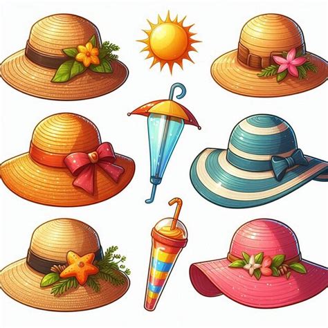 Sun Hat Clipart Vectors And Illustrations For Free Download Freepik
