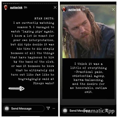 Jax And Chibs Said It Best “he Went Out A Warrior” And “we We Wouldnt Be Sitting Here If It