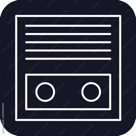 Ultrasonic Digital Healthcare Icon With Black Outline Style Machine Black Science Control