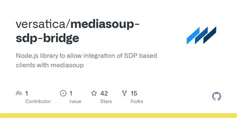Github Versaticamediasoup Sdp Bridge Nodejs Library To Allow