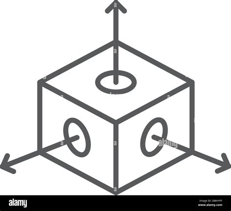 Cube With Arrows Vector Icon Symbol Isolated On White Background Stock Vector Image Art Alamy