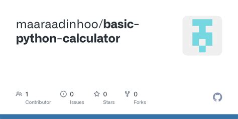 Github Maaraadinhoo Basic Python Calculator