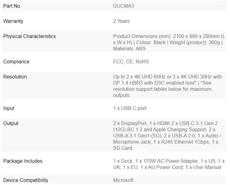 Alogic Ducma3 Ma3 Usb C Docking Station 100w Pd 170w Ac Cpl Online