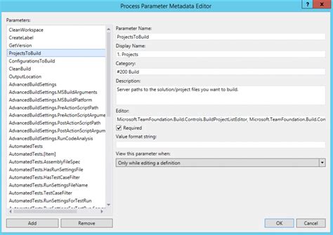tfs 2013 build template customization canarys