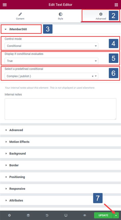 Set Elementor Widgetsection Display Based Upon An Imember360 Conditional Imember360