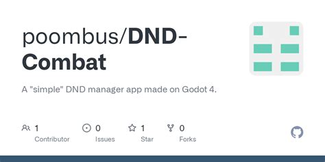 Github Poombusdnd Combat A Simple Dnd Manager App Made On Godot 4