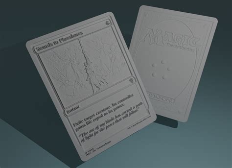 Stl File Swords To Plowshares Magic The Gathering Card Mtg ⚔️・model