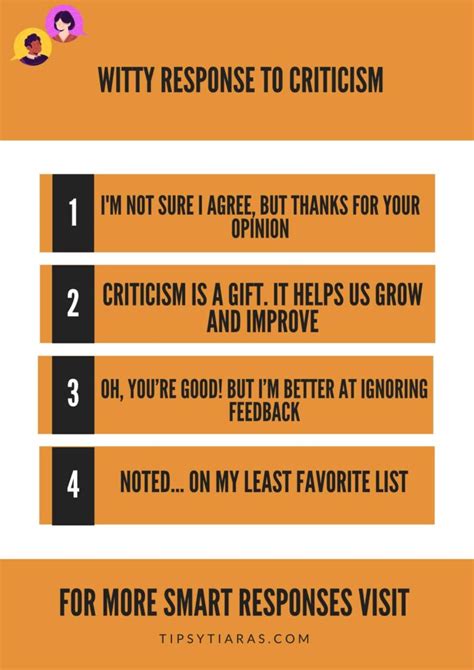 27 Witty Response To Criticism