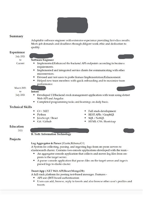 Best Resume Format For Software Engineers 14 Software Engineer Resume